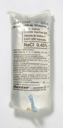 Baxter JB1314 NORMAL SALINE 0.45% SODIUM CHLORIDE 1000ML BAG FOR INJEC ...