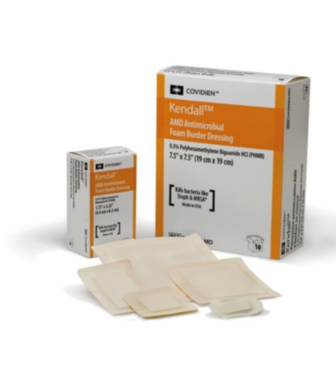 Covidien 55544AMDX AMD ANTIMICROBIAL FOAM Dressing, 4"x4" BX/10 – Smart ...